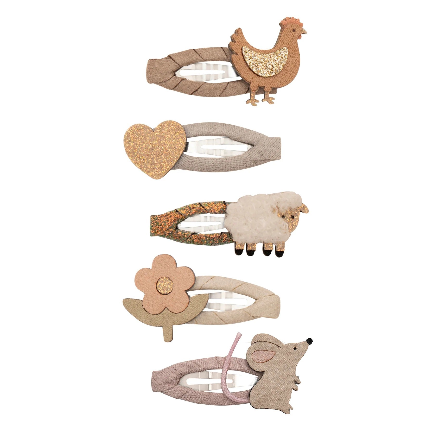 52B.172028-22 # Σετ Παιδικά Κλιπ Μαλλιών Mini Farm Animal – Milkshakes ...
